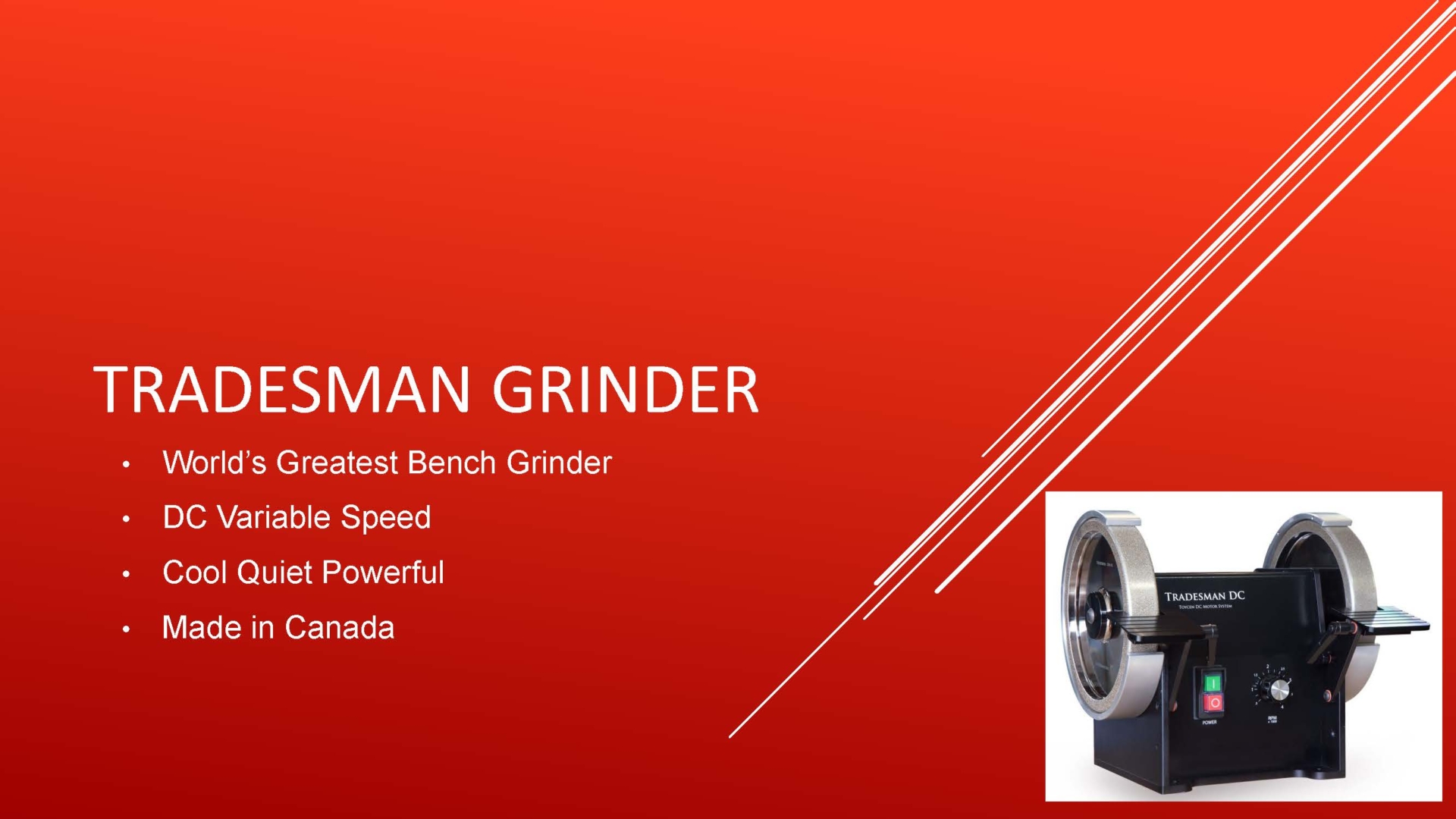 Tradesman DC Variable Speed Bench Grinders: Three Powerful Models ...
