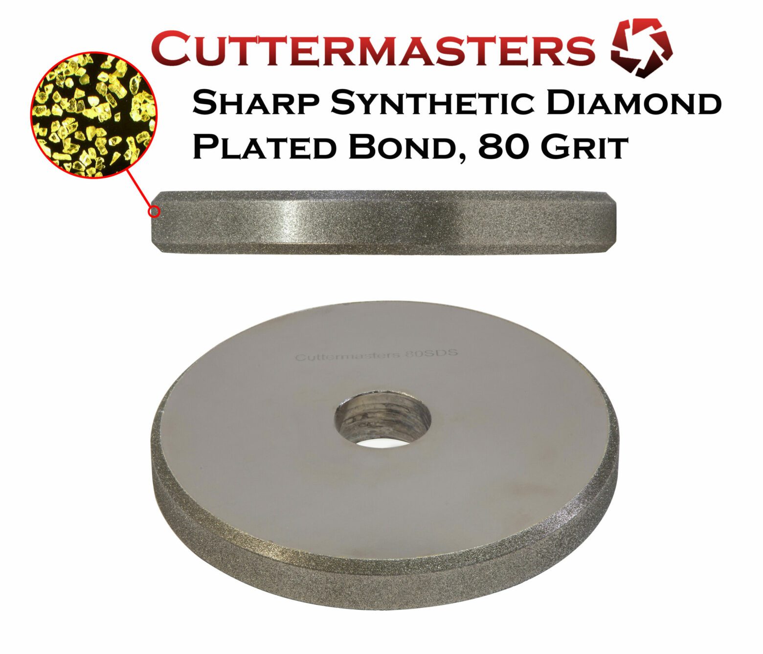 Cuttermasters New Sharp Synthetic Diamond Chamfer Wheels - 80 Grit